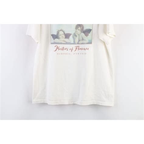 90s Mens Large Spell Out Raphael Two Angels Artist Ar Gem