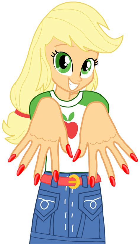 Applejack Showing You Her Nails Without Hat By Chrismc373 On Deviantart