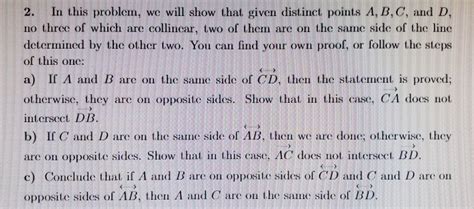 Solved 2 In This Problem We Will Show That Given Distinct Chegg Com