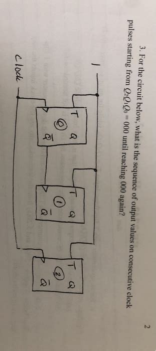 Solved 3 For The Circuit Below What Is The Sequence Of