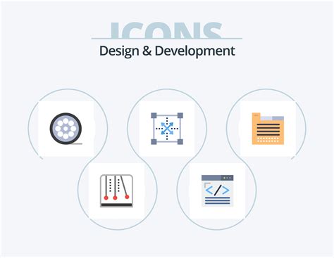 Design And Development Flat Icon Pack Icon Design Shape Development Web Development Design