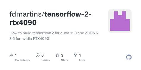 Github Fdmartinstensorflow 2 Rtx4090 How To Build Tensorflow 2 For Cuda 118 And Cudnn 86