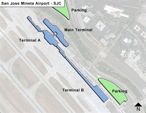 San Jose Mineta Sjc Airport Terminal Map