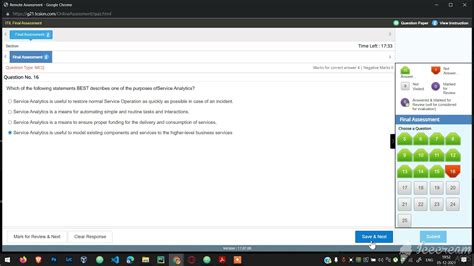 Tcs Elevate Wings1 Rio Final Assessment Itil Course Id 51803