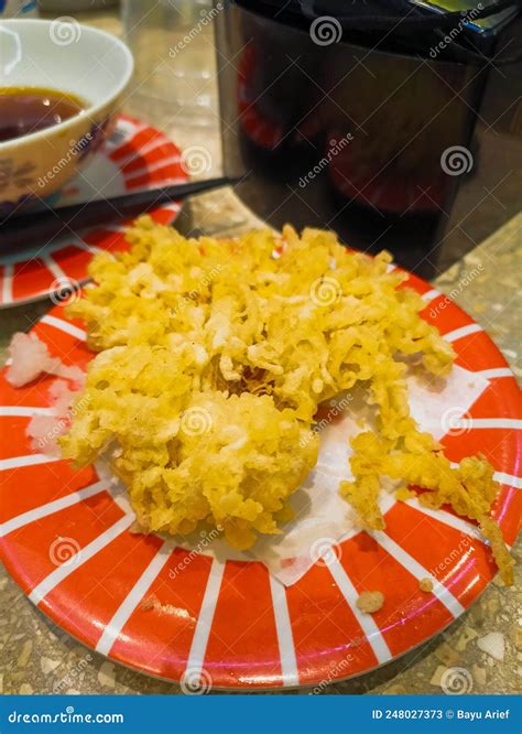 Crispy Enoki Mushrooms Tempura With Shoyu Sauce Stock Image Image Of