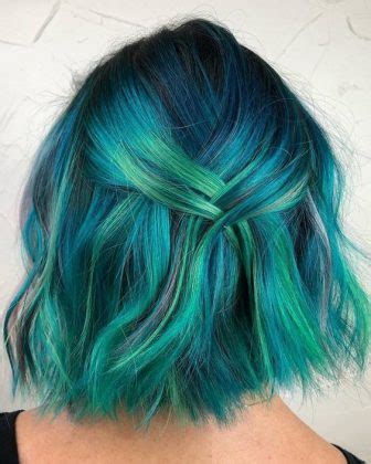 30 Glamorous Light To Dark Green Hair Styles Trending Now