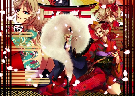 Japaneseclothes Kagaminelen Kagaminerin Kimono Male Sarashi Torii