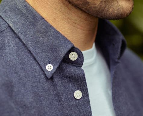 Navy Bespoke Classic Mens Flannel Shirt Spoke Spoke