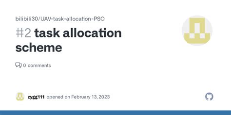 Task Allocation Scheme · Issue 2 · Bilibili30uav Task Allocation Pso