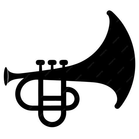 Black Trumpet Outline Silhouette Vector Premium Ai Generated Vector