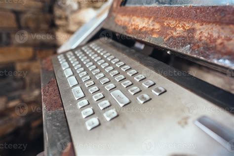 Very Old Computer Rusty Keyboard With Monitor 11371478 Stock Photo At Vecteezy