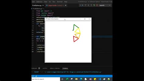 Draw A Circle Of Triangles In Python Using The Turtle Graphic Youtube