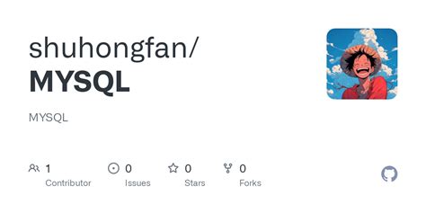 GitHub Shuhongfan MYSQL MYSQL