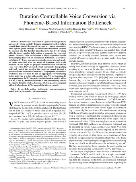 Pdf Duration Controllable Voice Conversion Via Phoneme Based