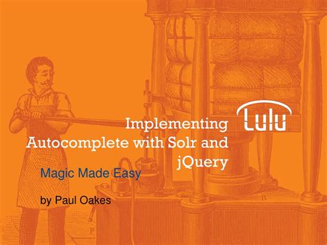 Ppt Implementing Autocomplete With Solr And Jquery Powerpoint