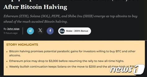 비트코인 반감기 앞두고 반드시 사야 할 알트코인 4선