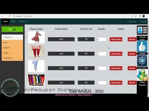 Online Shopping Of Female Dress Types Using PHP MySQL MyProject Dictionary YouTube