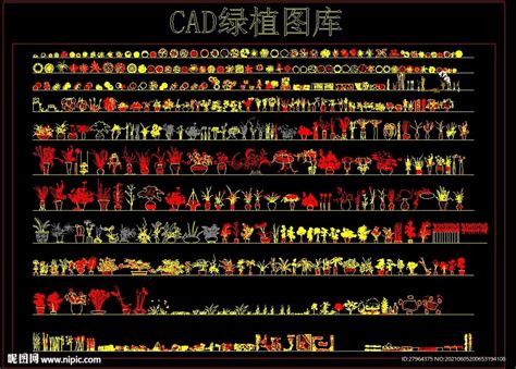 Cad绿植图库设计图 施工图纸 环境设计 设计图库 昵图网