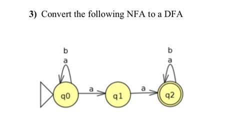 Solved Convert The Following NFA To A DFA Chegg Com