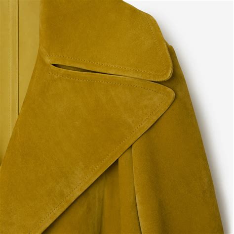 Suede Trench Coat In Manilla Women Burberry® Official