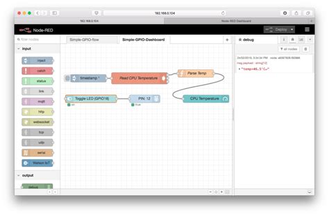 Control Raspberry Pi Gpio Using Node Red E Tinkers