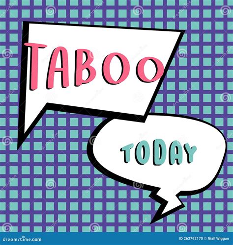 Sign Displaying Taboo Concept Meaning A Social Or Religious Custom