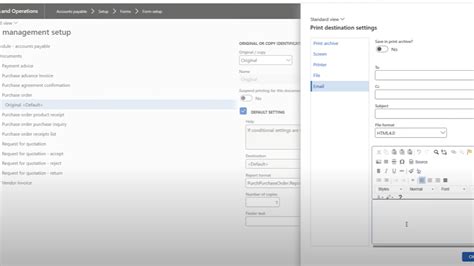 Customizable Email Body Text In Microsoft Dynamics 365 Finance And