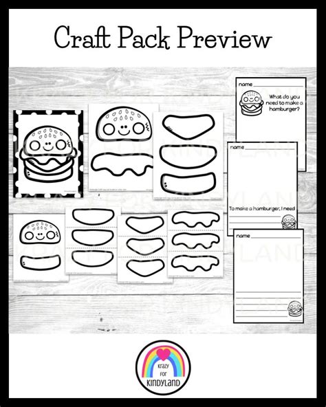 Hamburger Craft For Preschoolers