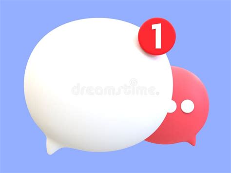 3d minimal blank message bubble notification box reminder speech