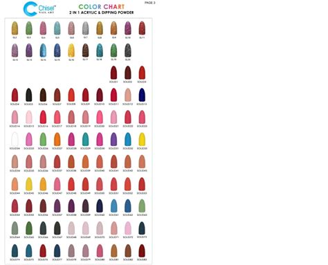 Chisel Dipping Powder Color Chart POWDER VJK Chisel Dipping Powder Color Chart POWDER VJK