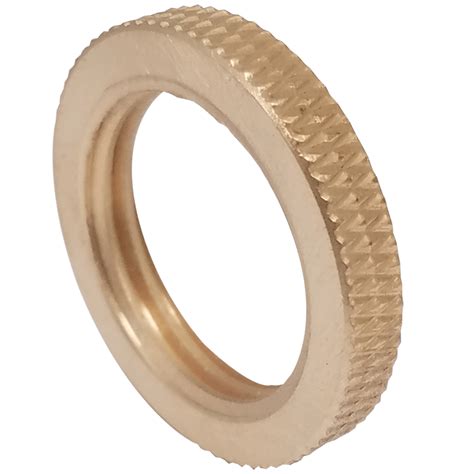 Knurled Brass Lock Nut Clarolux