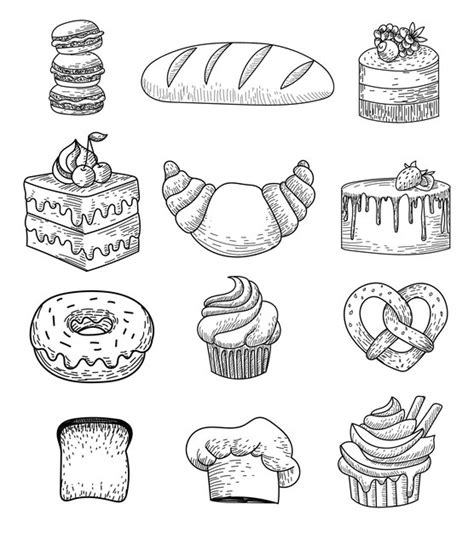 베이커리 로고 세트 프리미엄 벡터
