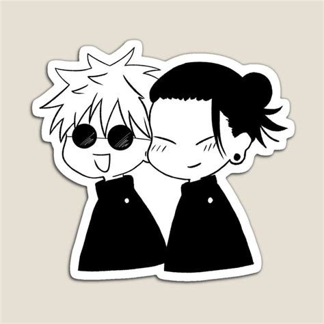 Gojou And Geto Chibi Magnet For Sale By Kagurachi Cute Stickers Cute Laptop Stickers