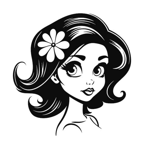 Premium Vector Portrait Of Beautiful Girl With A Hairstyle A Woman In