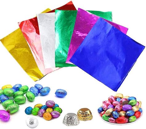 Colored Wrapping Aluminum Foil 600 Sheet Chocolate Candy Wrapping Paper Aluminum Candy