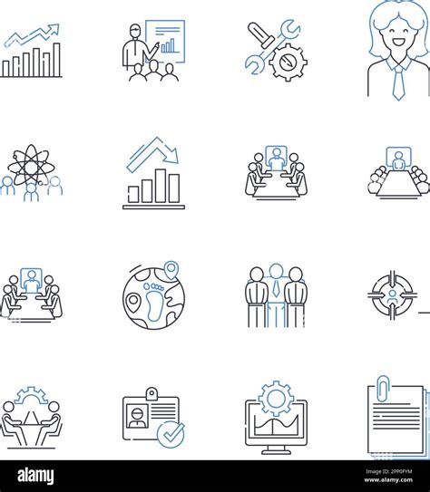 Collaborative Workspace Line Icons Collection Co Working Collaboration Shared Flexibility