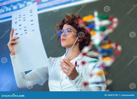 Scientist Looking At DNA Stock Image Image Of Chemist