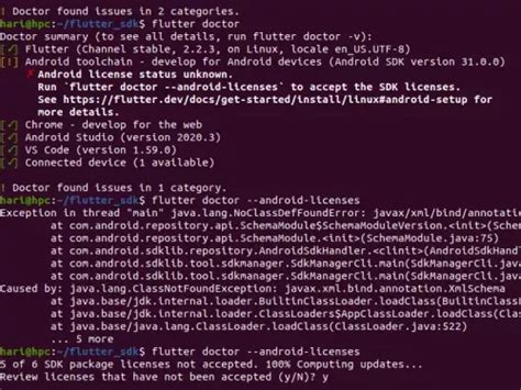 Solve Exception Error On ʺflutter Doctor Android Licensesʺ Android Sdk Solving Android