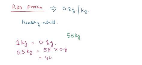 SOLVED Calculate Your Recommended RDA Protein Needs Please Show Your Calculation
