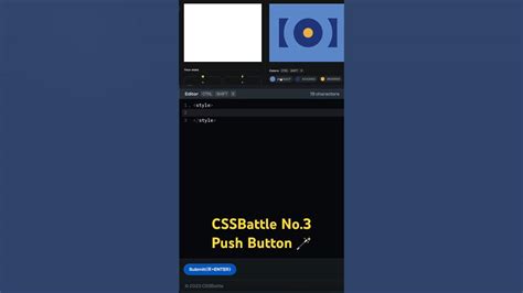 Cssbattle No3 Push Button Shorts Css Developer Youtube