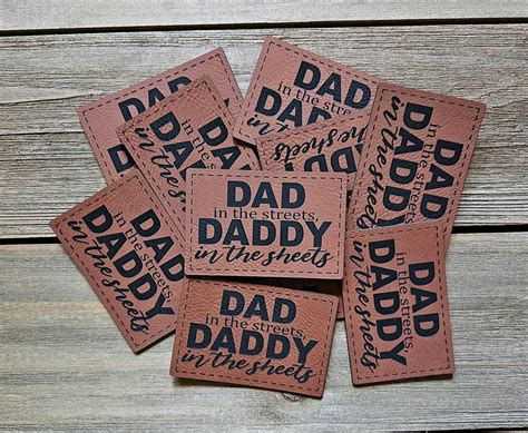 Engraved Leatherette Patch Iron On Patch Hat Patch Dad In The