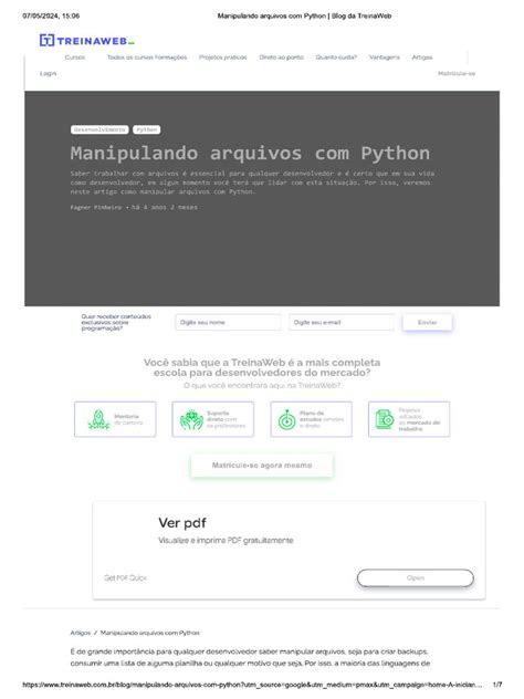 Manipulando Arquivos Em Python Pdf