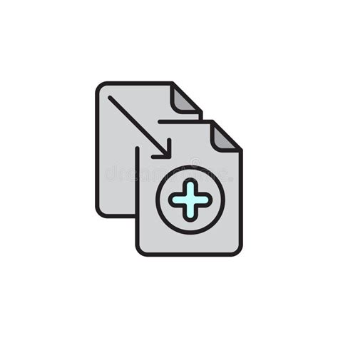 Duplicate Colored Vector Icon On White Background Stock Illustration Illustration Of Button