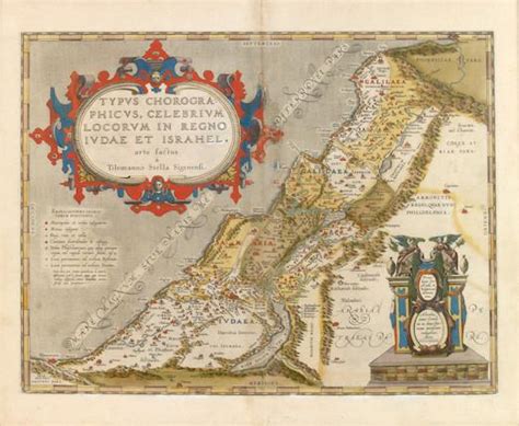 Bonhams Holy Land Map Ortelius Abraham Typus Chorographicus