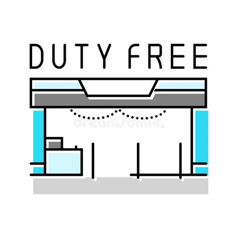 Duty Free Shop Color Icon Vector Illustration Stock Illustration