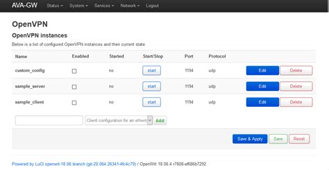 OpenVPN Server Instances Setting Issue Network And Wireless Configuration OpenWrt Forum