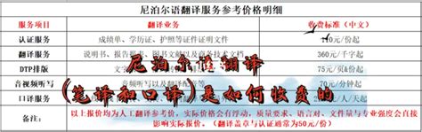 尼泊尔语翻译笔译和口译是如何收费的 知乎
