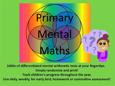 Primary Mental Arithmetic Tests Teaching Resources