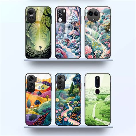 Pc Plexiglass Back Case Forest Art Series Oppo Reno G Pro G F G Reno F