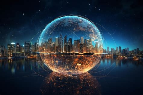 Premium Photo Abstract Visualization Of A Globe With Startup Generative Ai